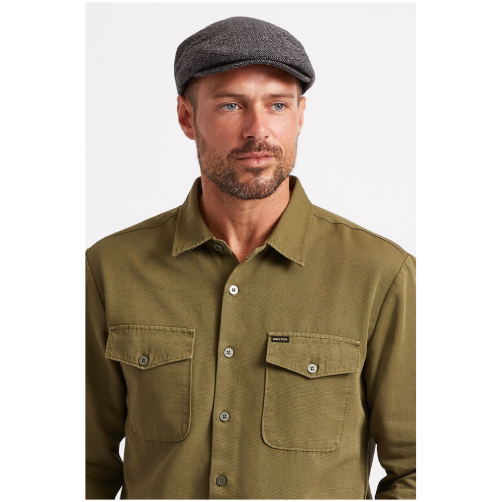 Brixton Hooligan Cap in Grey/Black - SPEAKYS SURF SHOP